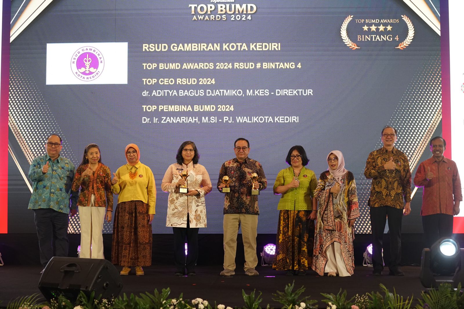 Pj Wali Kota Dapat Penghargaan Top Pembina BUMD, RSUD Gambiran dan Perumda BPR Kota Jadi Top ...